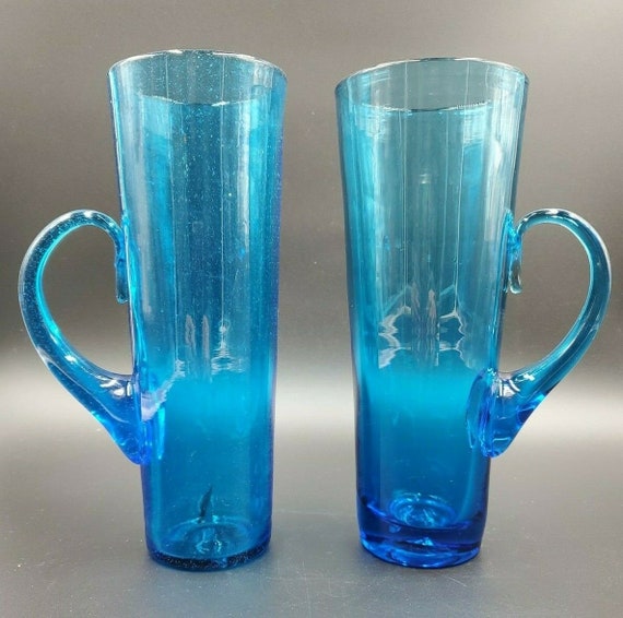 Collectibles Collectible Glass Art Glass Cups with Handles Hand Blown ...