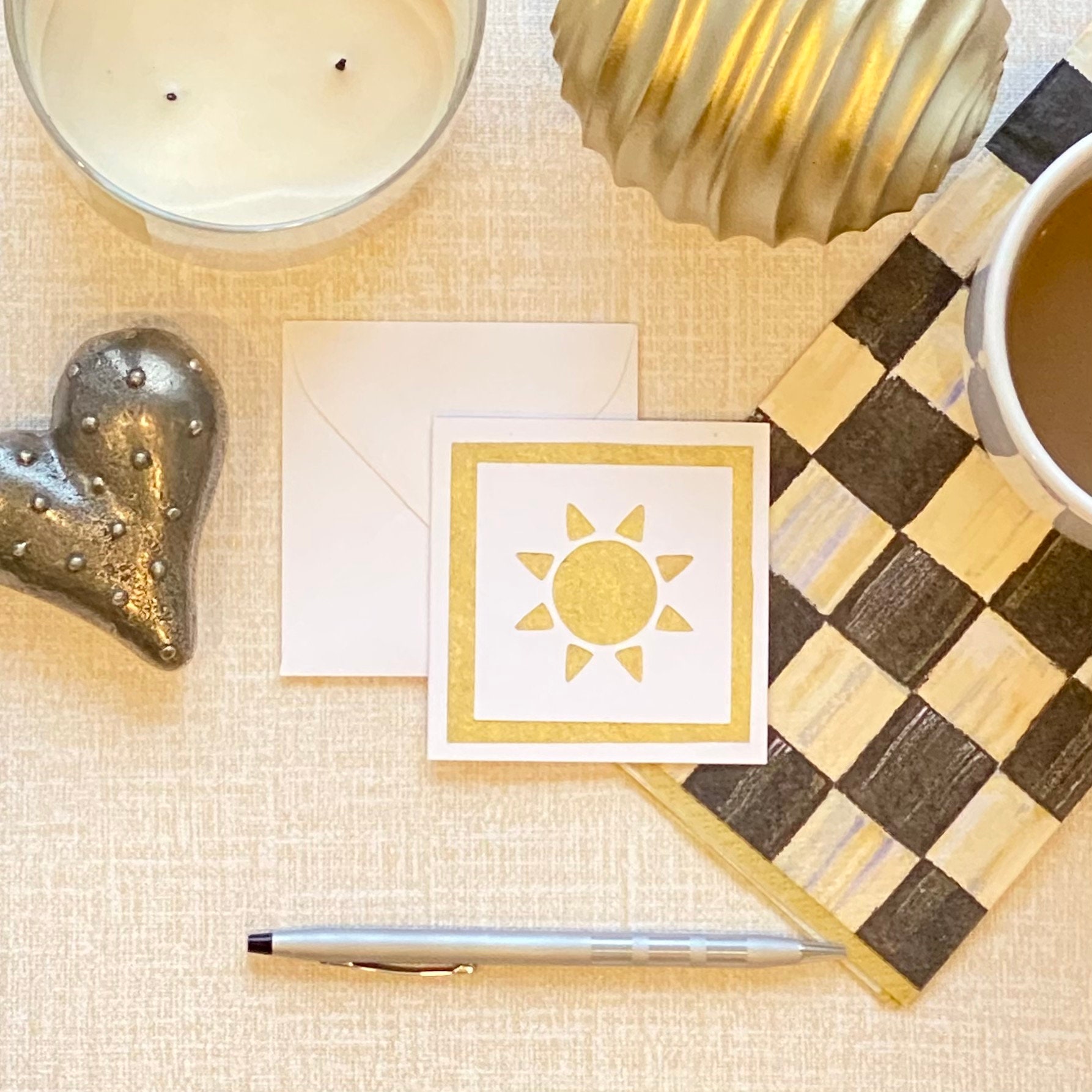 Set of 10 Mini Cards, Variety Pack of Handmade Paper Cut Note Card ...