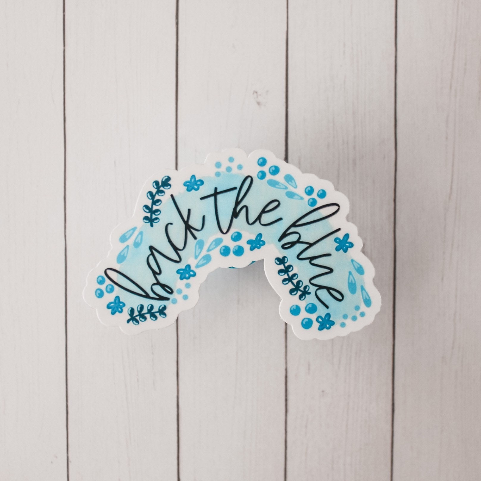 Back the Blue Rainbow Waterproof Sticker - Etsy