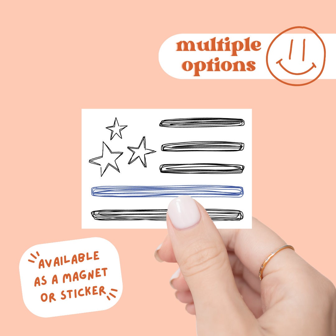 Thin Blue Line Flag Waterproof Sticker or Magnet, Thin Blue Line Gifts ...