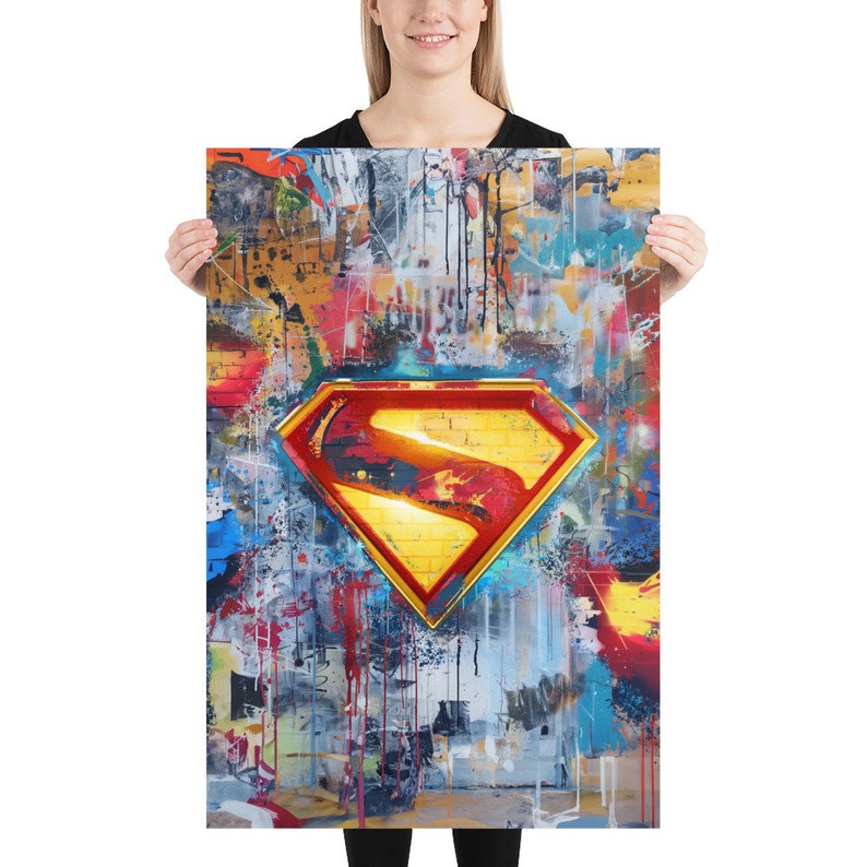 Superman '25 LARGE Poster- James Gunn Superman Abstract Street Art - Etsy