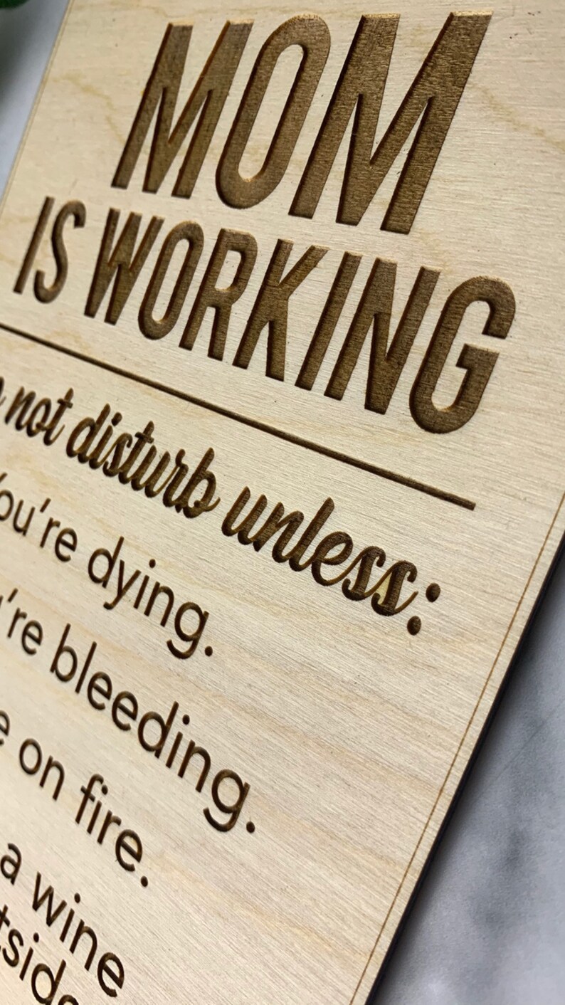 Mom is Working Door Sign Work From Home Door Signjason - Etsy