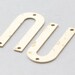 12x26mm 3 Hole Raw Brass U Shape Pendant Charms - Brass U Shape Pendant ...