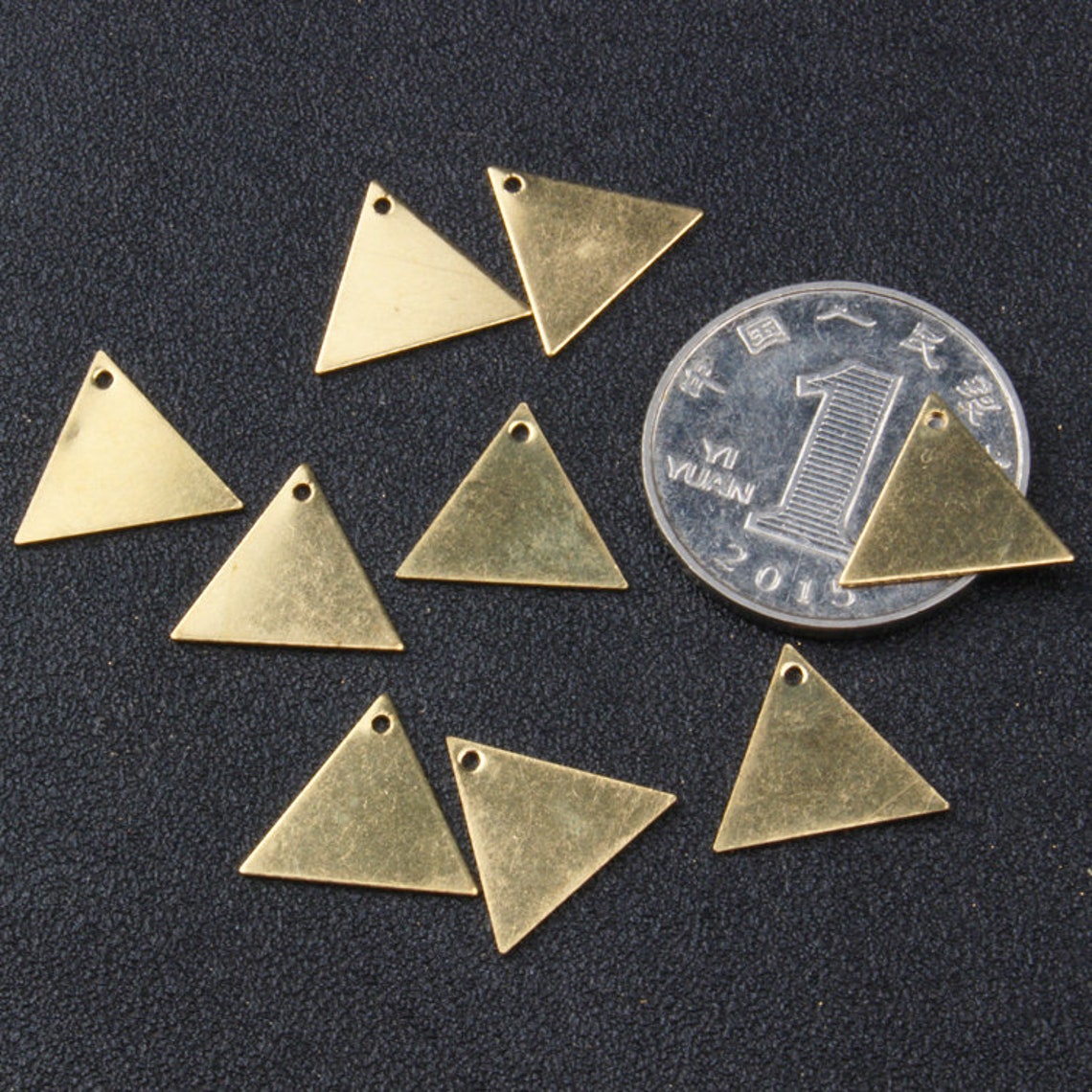 100pcs 15mm Raw Brass Triangle Pendant Brass Triangle Blanks - Etsy