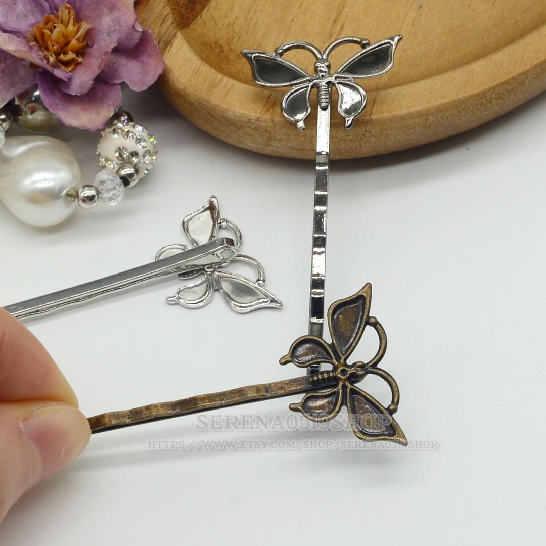 30 Stück 16 x 28 mm Filigrane Schmetterling Haarspangen: Haarspangen ...
