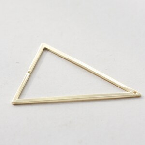 Two Hole Raw Brass Hollow Triangle Pendant Charms -brass Triangle ...