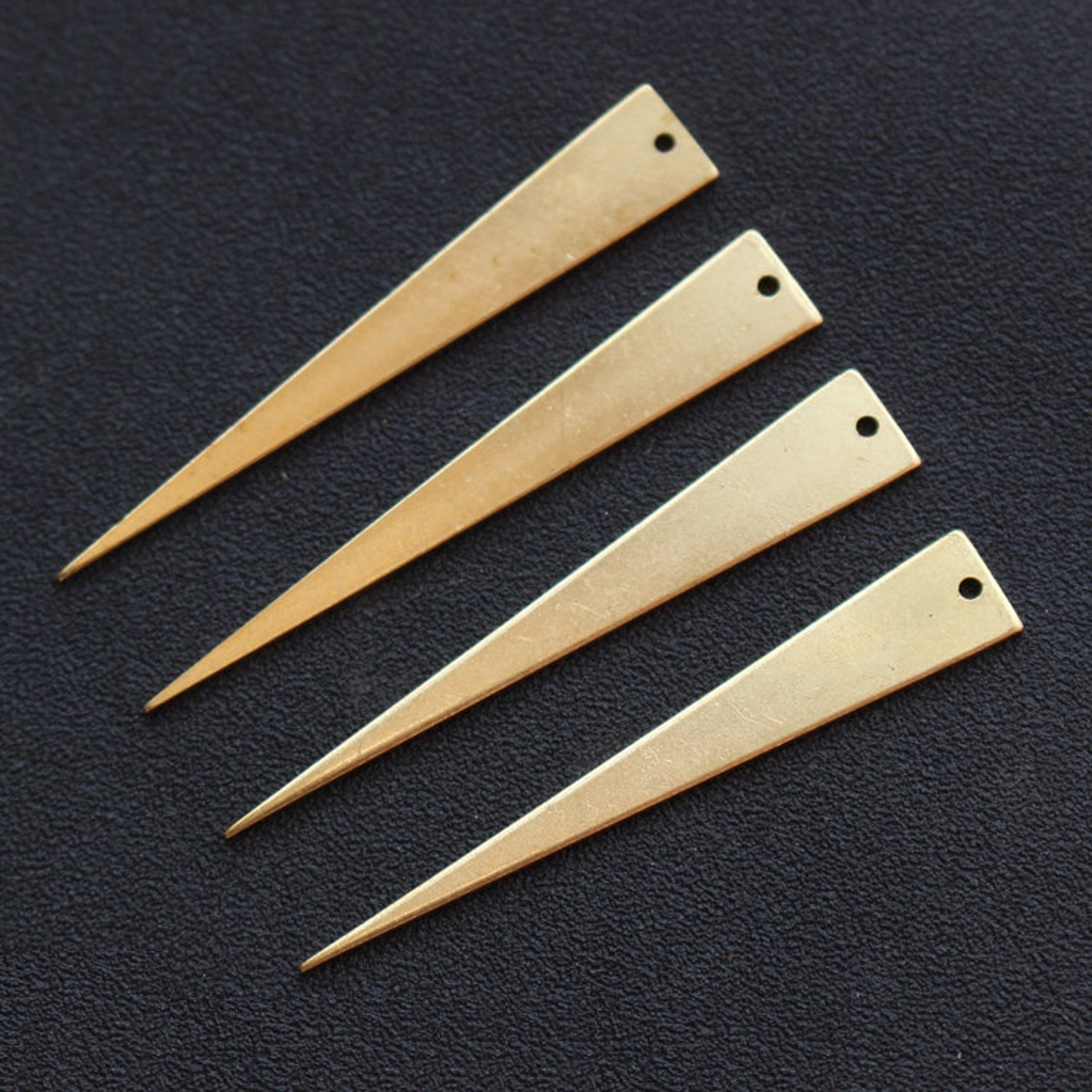 100pcs 8x51mm Raw Brass Long Triangle Pendant Brass Pendant | Etsy