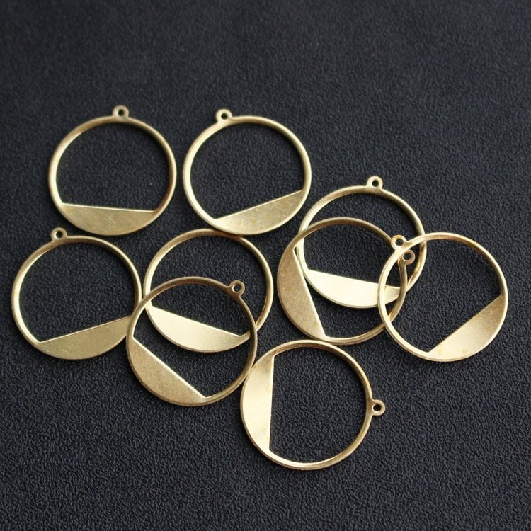 50pcs 20mm Brass Circle Earring Wire Raw Brass Round Shaped | Etsy