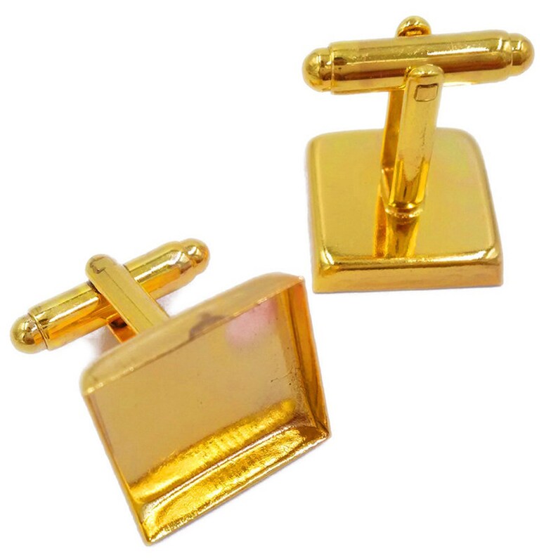 20pcs Brass French Style Cufflinks, Metal Plated Cufflink, Blank ...
