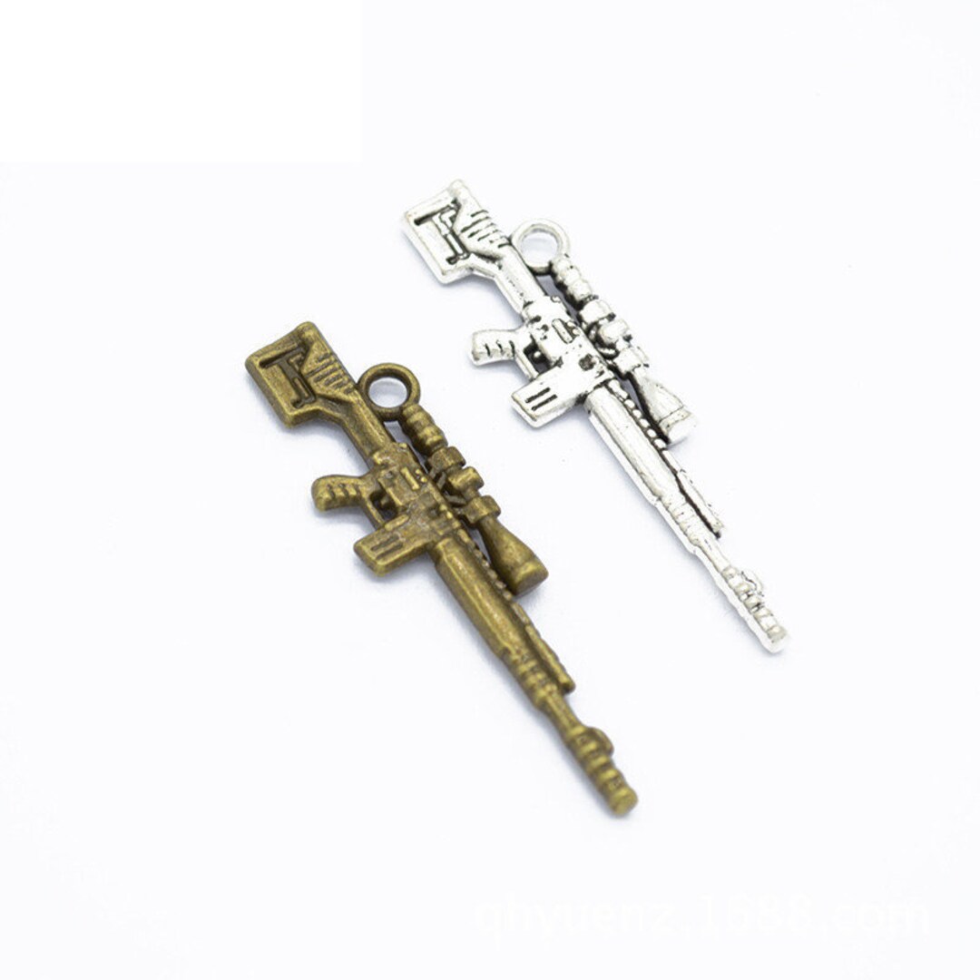 80pcs 45x11mm Antique Bronze/antique Silver Sniper Rifle Pendant,weapon ...