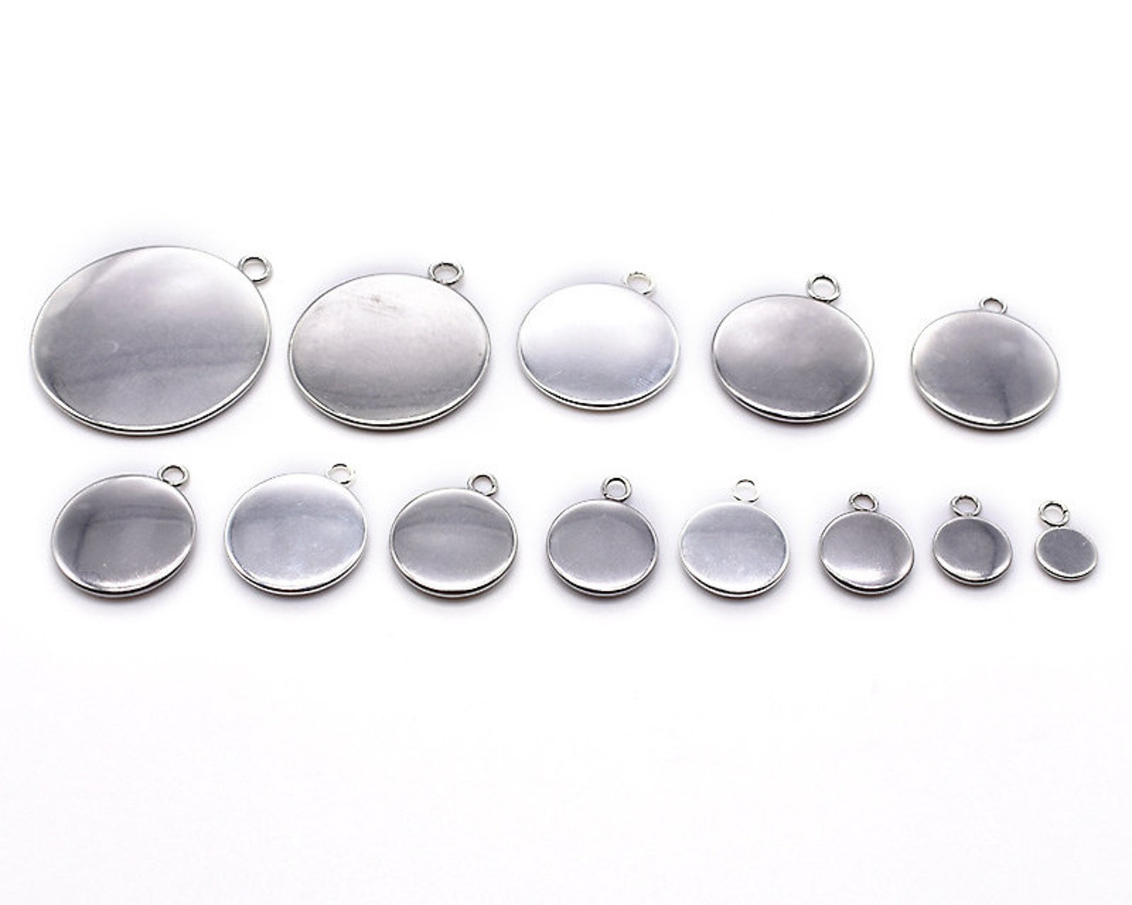 50pcs Stainless Steel Bezel Blanksround Bezel Tray Setting - Etsy
