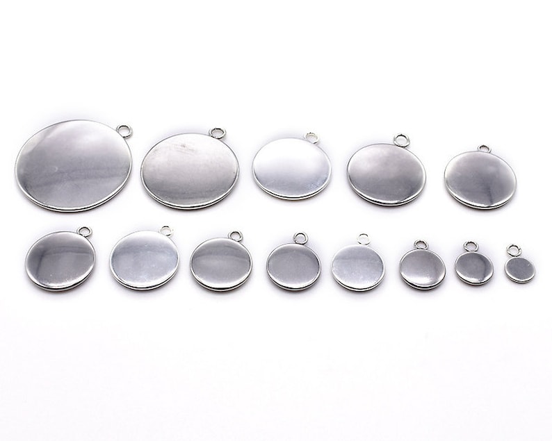 50pcs Stainless Steel Bezel Blanksround Bezel Tray Setting - Etsy
