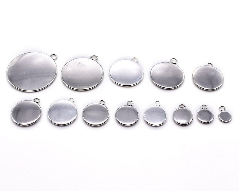 50pcs Stainless Steel Bezel Blanksround Bezel Tray Setting - Etsy