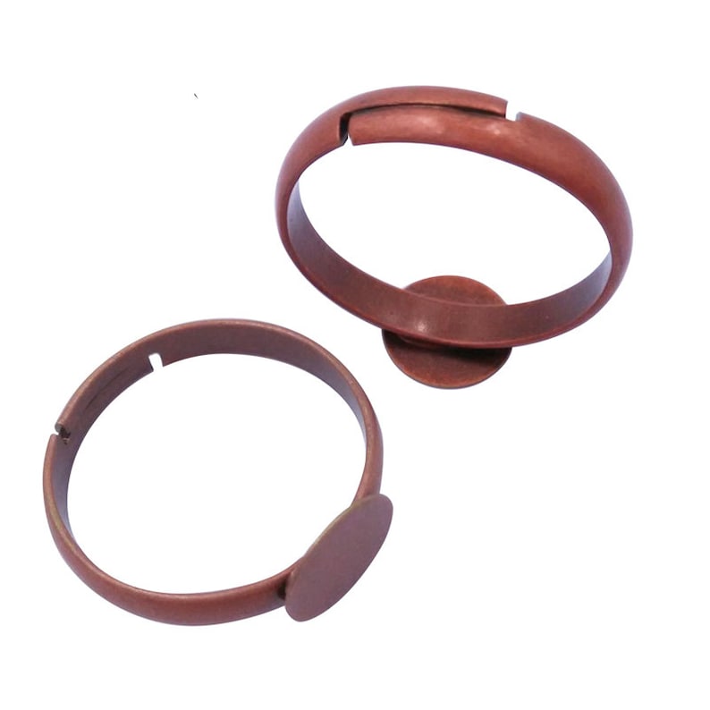 30pcs Brass Ring Base With Adjustable Ring 6mm/ 8mm/ 10mm - Etsy