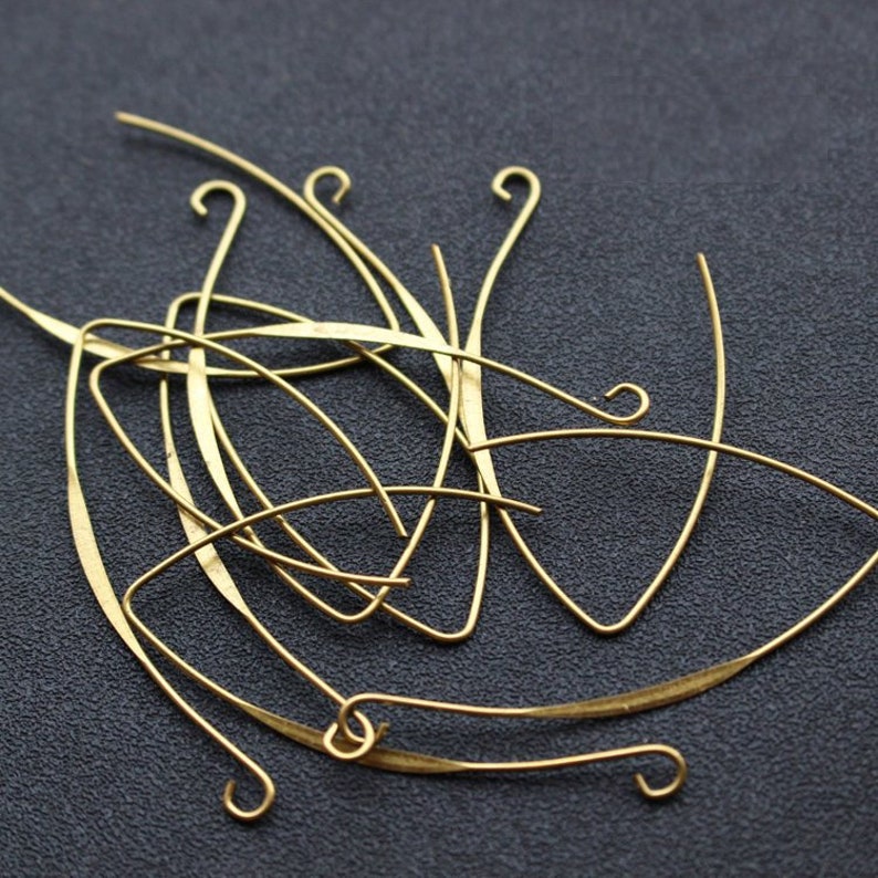 100pcs Brass Large Size 50mm French Hook Component Raw Brass - Etsy