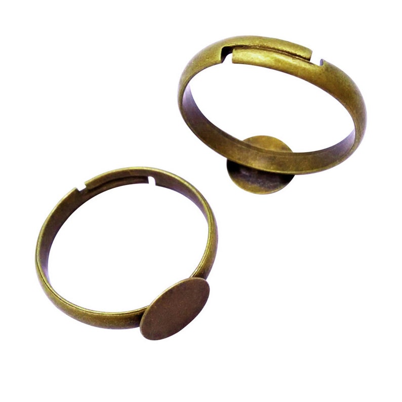 30pcs Brass Ring Base With Adjustable Ring 6mm/ 8mm/ 10mm - Etsy