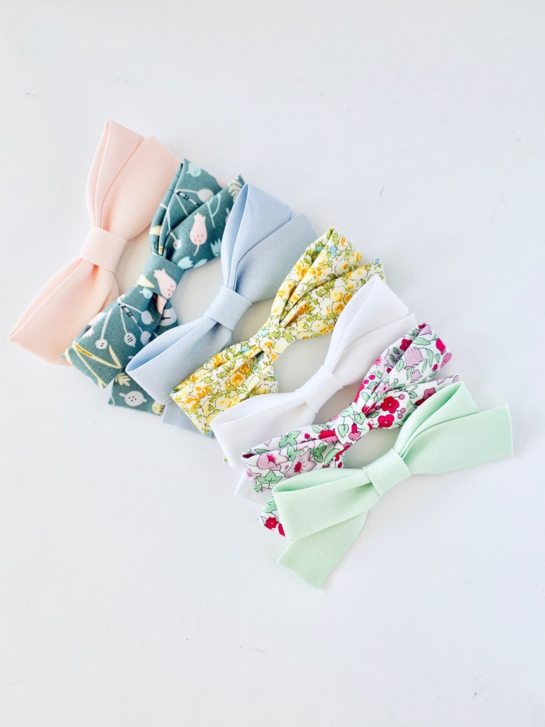 Spring Bows School Girl Bows Floral Bows Pastel Bows - Etsy