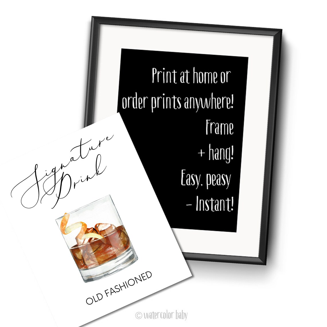 Old Fashioned Signature Drink Digital Print Signature - Etsy
