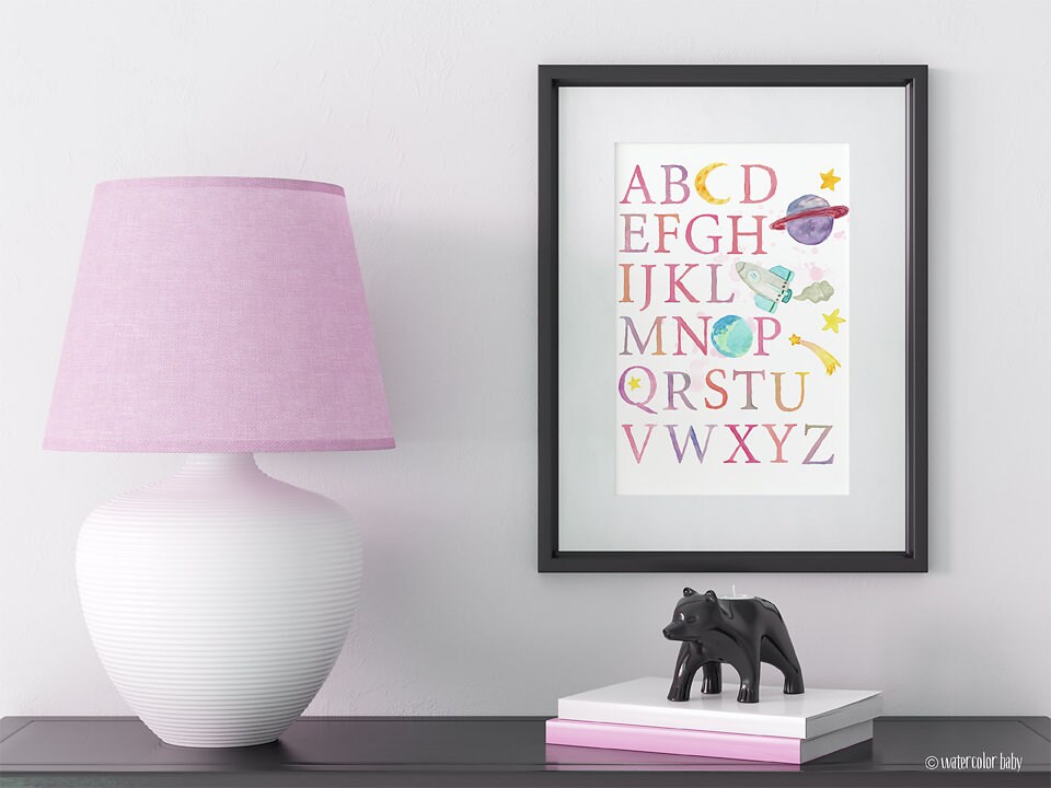 Digital ABC Outer Space Print Instant Download Printable Wall | Etsy