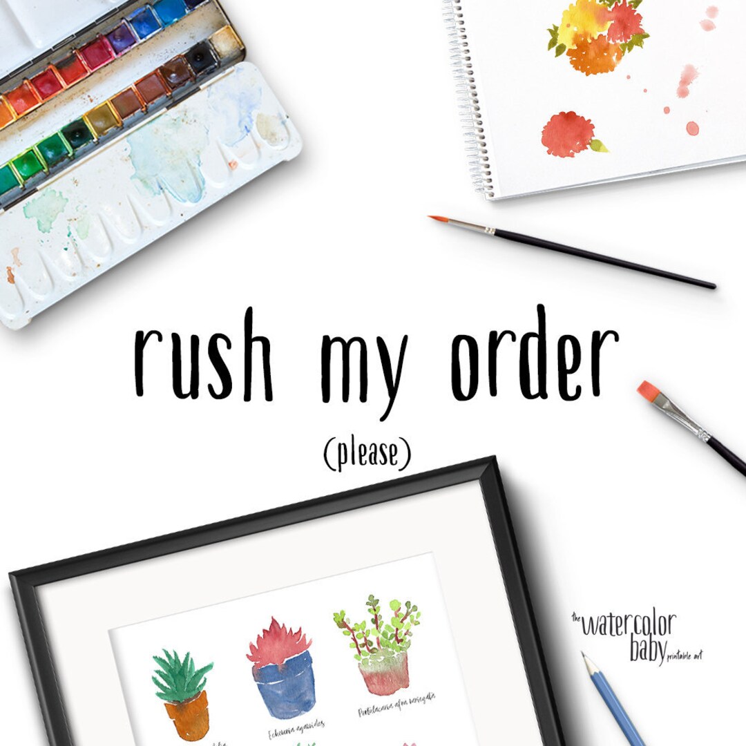 Rush My Custom Printable Art Order, Quick Turnaround on Custom Painted ...