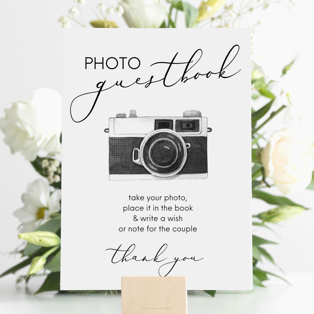 Photo Guestbook Digital Print, Wedding Signage, Wedding Decor ...