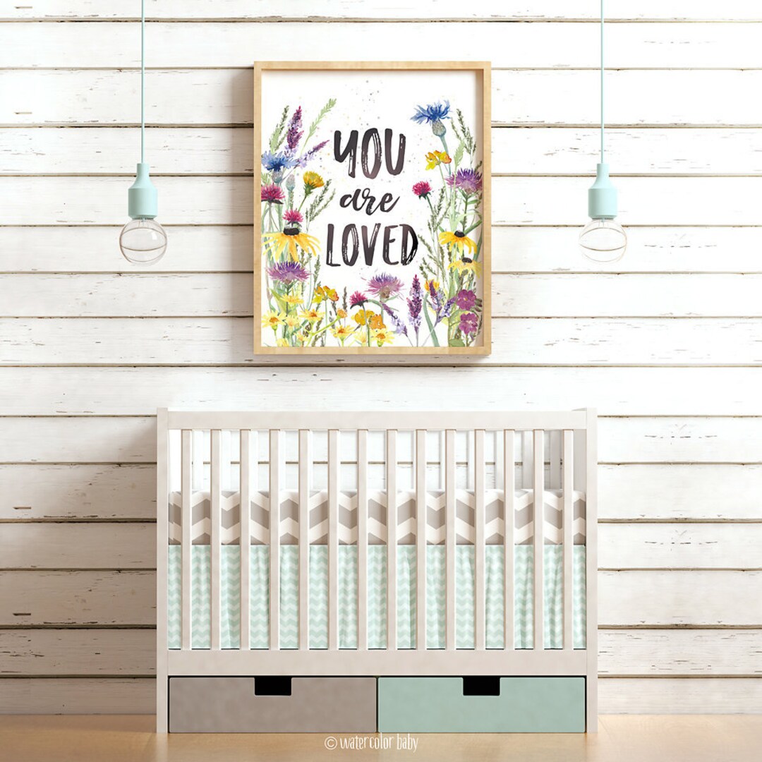 You Are Loved Boho Wildflower Art Print Digital Download Instant ...