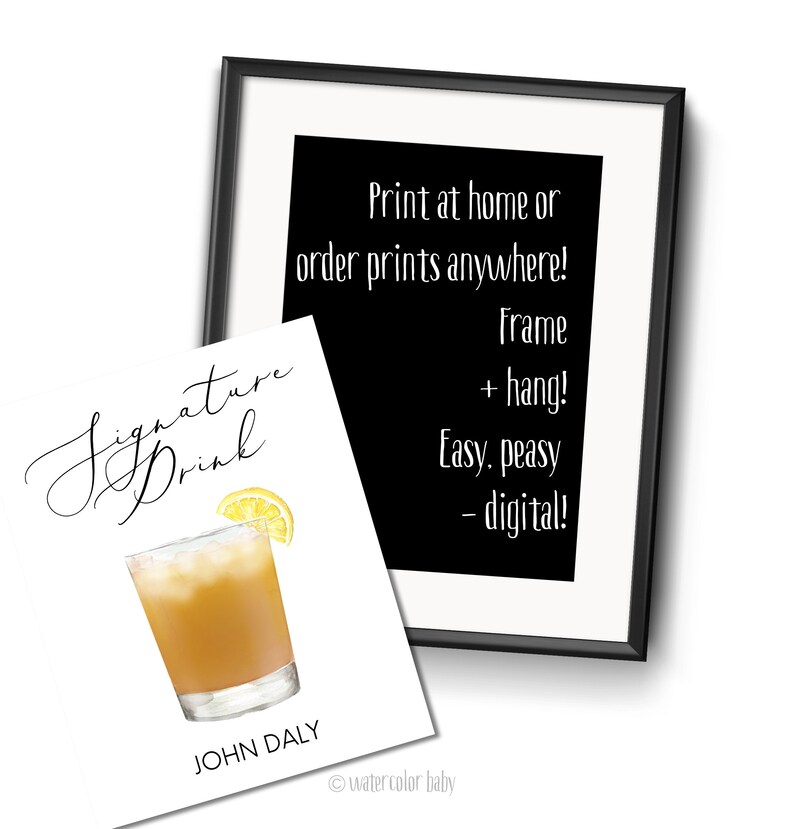 John Daly Tea & Lemonade Signature Drink Digital Print, Signature ...