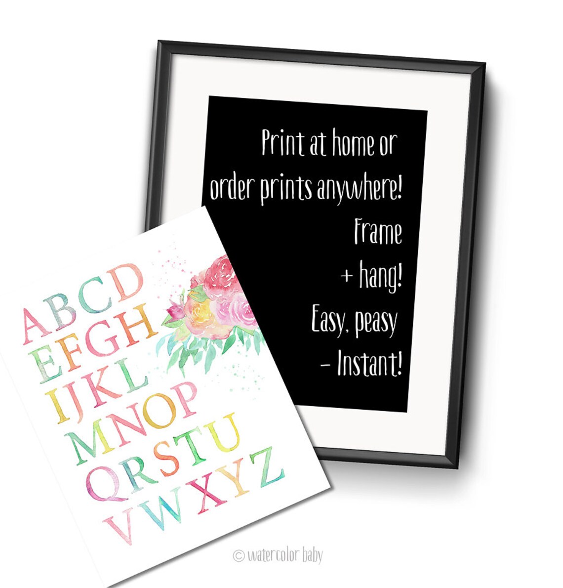 Alphabet Digital Art Print Instant Download Printable Wall Art - Etsy