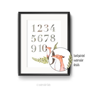 Woodland Animals Digital Art Print Instant Download Printable Wall Art ...