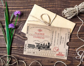 Train boarding pass | Etsy