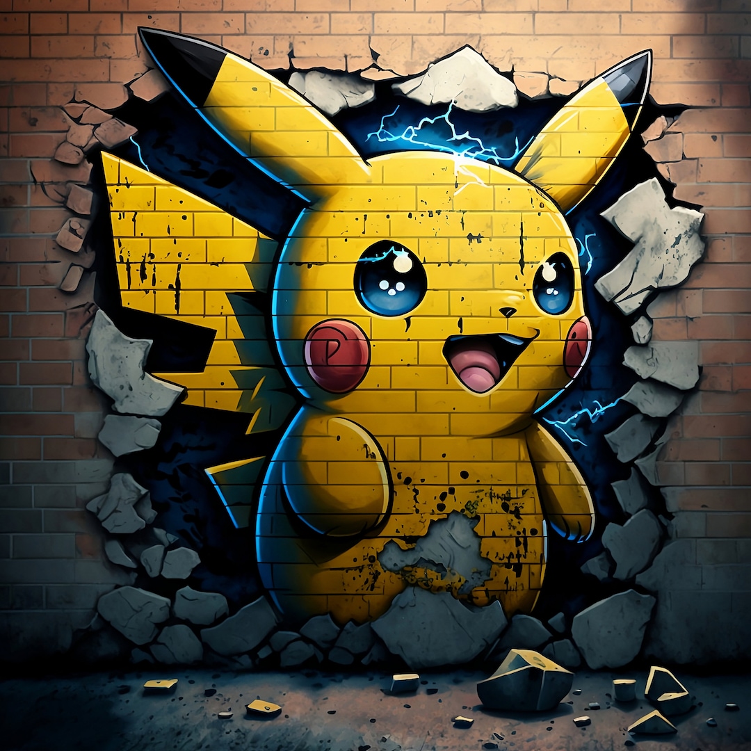 Ai Generated Pokemon Graffiti Art Etsy