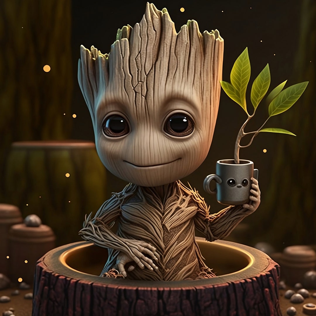 AI Generated Baby Groot Art - Etsy