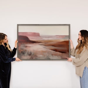 Red Rock Abstract Painting - Nature Landscape Canvas Artwork - Etsy