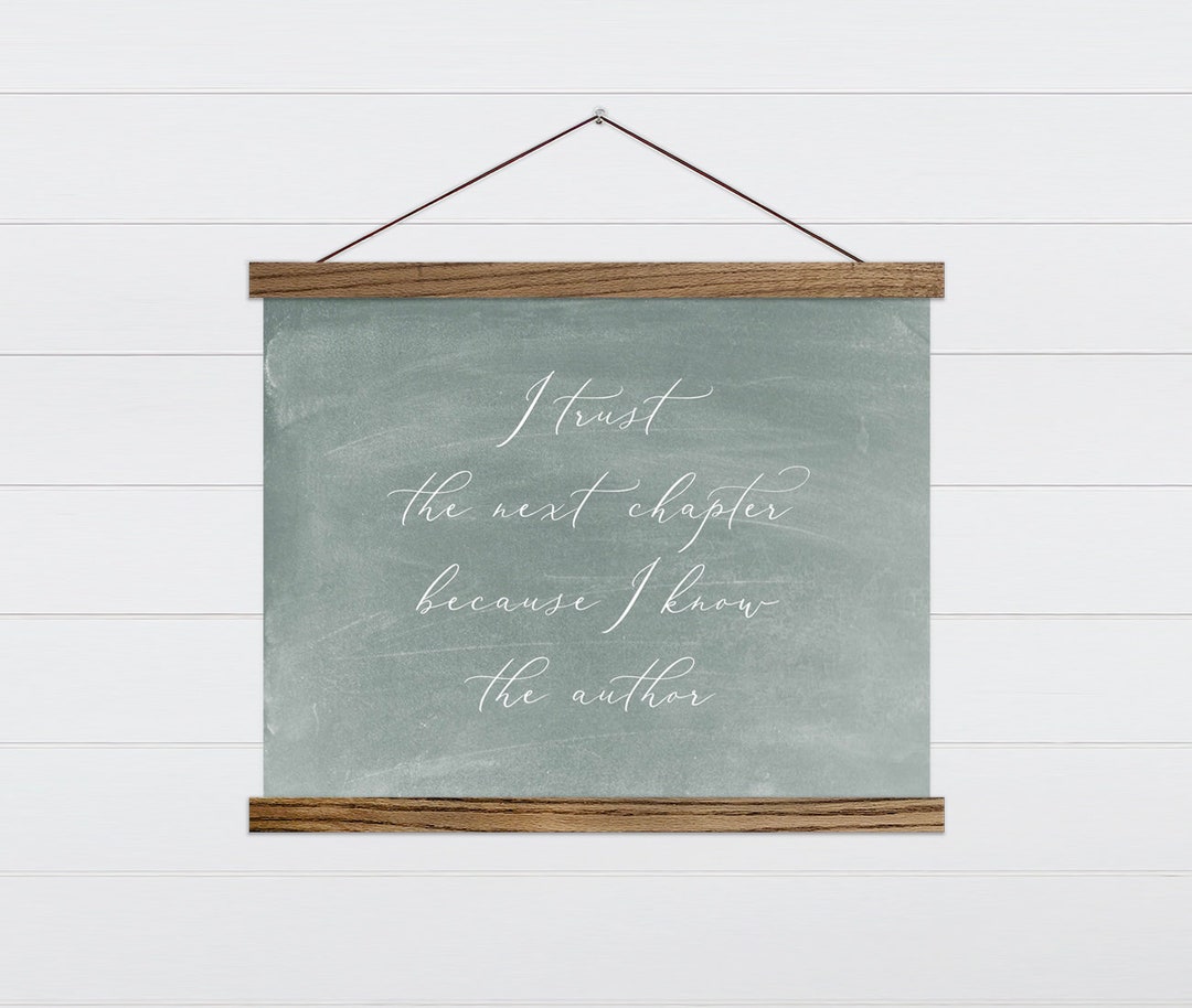 I Trust the Next Chapter Wall Sign - Farmhouse Word Wall Art - Etsy