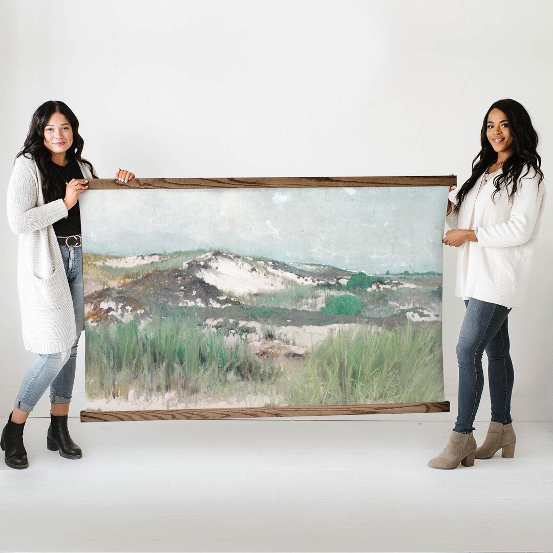 Oversized Wall Decor- Nantucket- Green and Blue Landscape Painting Art ...