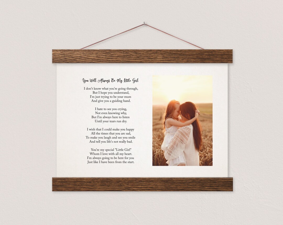 Picture and Poem on the Side Mother Daughter Poem & Photo Gift Includes ...