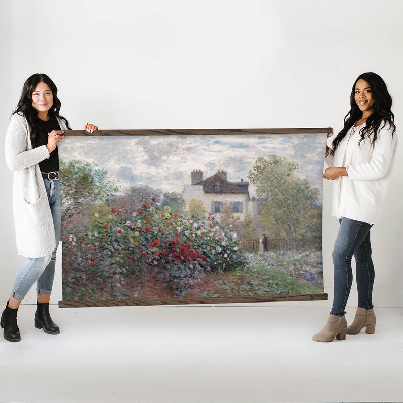 Famous Vintage Landscape Painting Large Canvas Tapestry - Monet Artist ...