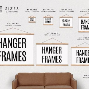 Tapestry Frame - Hanging Magnetic Wood Hanger Frames for Scarf or ...