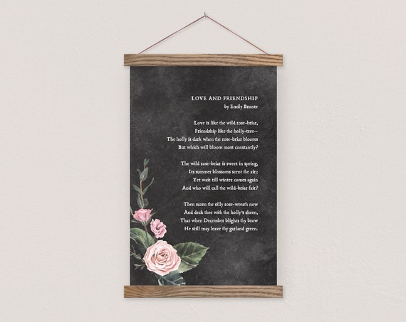 Custom Poem Hanging Canvas Watercolor Flowers on Black | Etsy