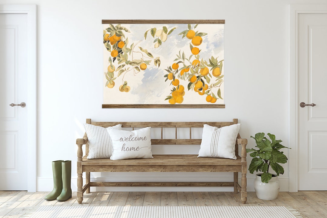 Huge Wall Art for Dining Room- Vintage Clementine- Kitchen Wall Art - Etsy