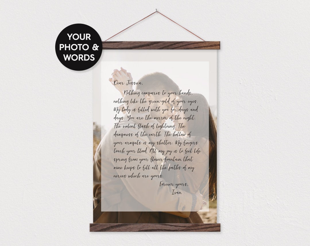 Custom Photo With Poem or Letter - Framed Canvas Christmas or ...