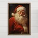 Santa Dark Portrait Holiday Canvas Art Wood Framed Decor - Etsy
