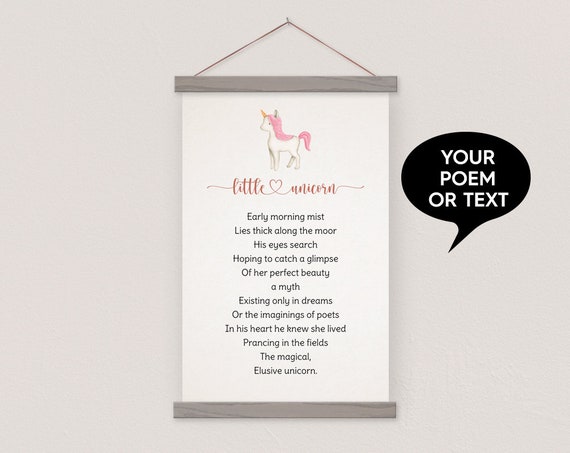 Unicorn Poem Wall Art Custom Unicorn Poem Wall Hanging-pix - Etsy