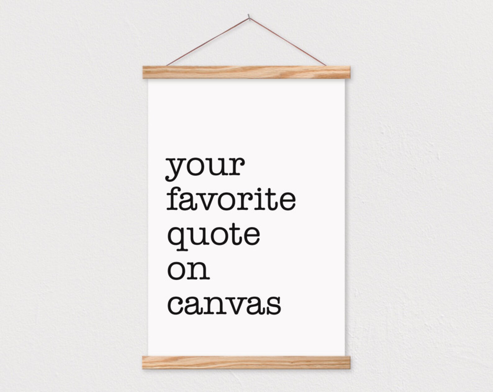 Custom Typewriter Quote Print With Wood Magnetic Poster | Etsy