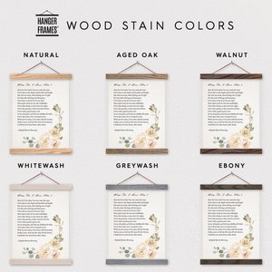 Watercolor Floral Poem Gift - Print Your Poem Wall Hanging - Any Pix or ...