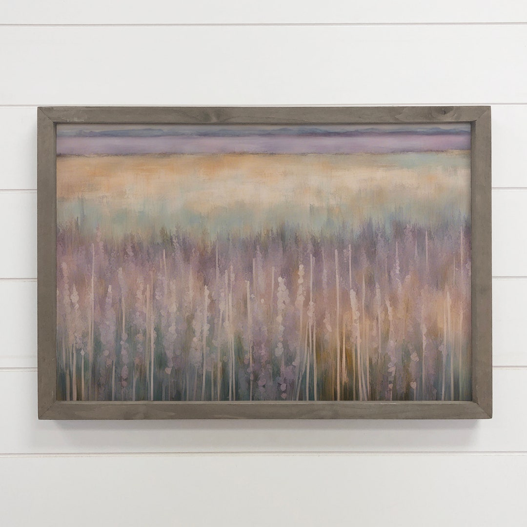 Abstract Lavender Field - Nature Canvas Art - Wood Framed - Etsy