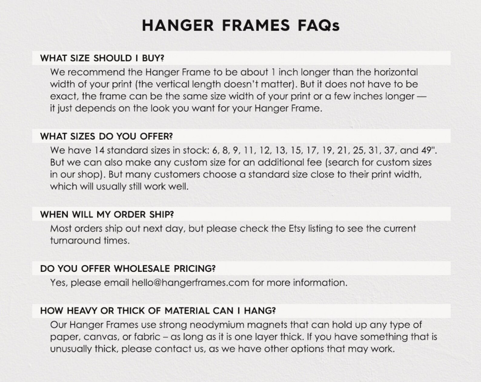 HANGER FRAMES™ Wooden Magnetic Poster Hanger for Framing Art & Pictures ...