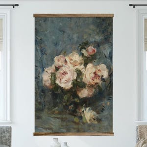 HUGE Wall Art-roses Impressionist- Framed Canvas Large Wall Art - XL - Etsy