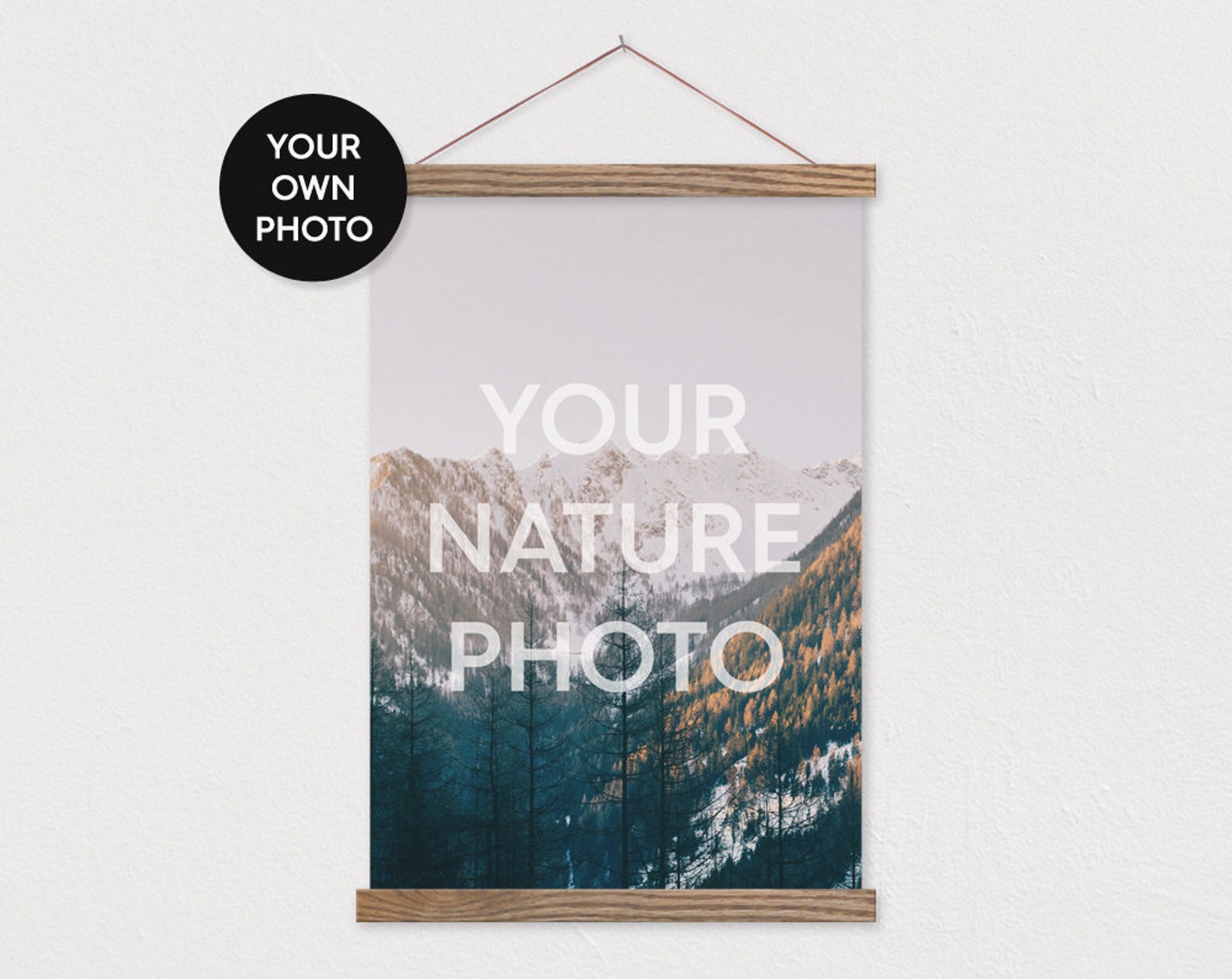 Custom Nature Photo in Portrait Printed on Canvas With Wood - Etsy