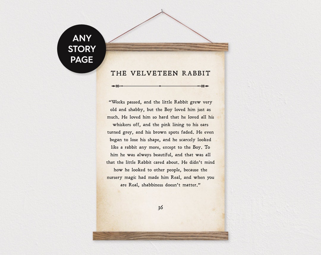 Custom Story Page Canvas Print in Portrait With Wood Magnetic Poster ...